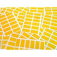 200 Labels, 25x12mm Rectangle, Yellow, Colour Code stickers, Self ...
