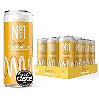 No.1 Living Kombucha Drink – Ginger & Turmeric – 12 x 250ml Cans ...