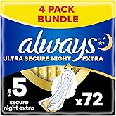 Always Ultra Night Sanitary Towels with Wings, Size 3, 40 Instant Dry ...