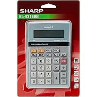 Sharp Silver 8-Digit Semi-Desktop Calculator EL-330ERB : Amazon.co.uk ...