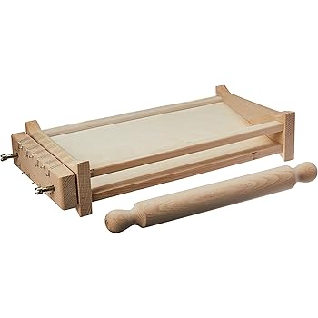 Wooden Pasta Cutter Rolling Pin - Spaghetti Pasta Maker: Amazon.co.uk ...