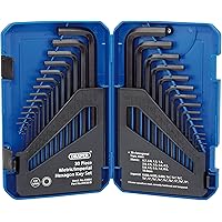 Draper 33894 Metric/AF Combined Long Pattern Hexagon Allen Key Set, 30 Pieces , Blue : Amazon.co ...