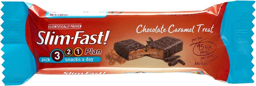 SlimFast Snack Bar Chocolate Caramel Treat 26 g - Pack of 24: Amazon.co ...