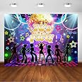 Avezano Vintage Disco Backdrop for 70s Party Shining Neon Dancer Night ...
