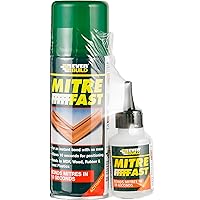 Everbuild Mitre Fast Two Part Instant Bonding Kit, 50g Adhesive & 200ml ...