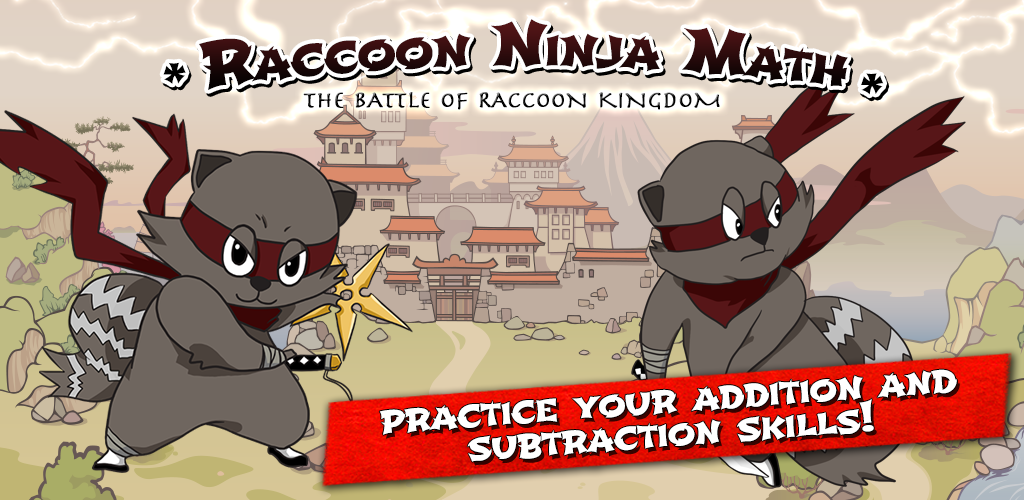 Raccoon Ninja Master: Addition Subtraction Games and Problems for Fast ...