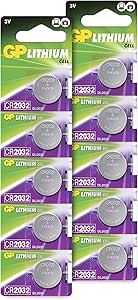 CR2032 Battery 3V Lithium - Pack of 10 - GP Extra By: Amazon.co.uk ...