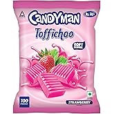 Candyman Toffichoo, Strawberry -( 320units *2.4g) Soft Toffees for In ...