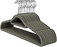 SONGMICS 20 Pcs 0.6cm Thick Velvet Coat Hangers Coat Hanger Non-Slip ...