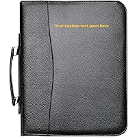 ProCase Zipped Leather Portfolio Binder A4, Professional Document ...