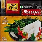 Real THAI Original Thai Cuisine Rice Paper Round (16 cm), 100G : Amazon ...