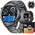 LIGE Smart Watch for Men GPS with 5ATM Waterproof, 500mAh Large Battery Military Smartwatch with ...