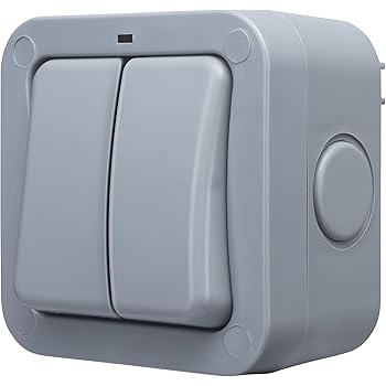 1 Gang 2 Way IP55 Weatherproof 20 Amp Outdoor Light Switch: Amazon.co ...