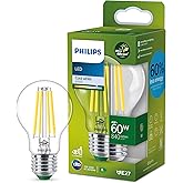 PHILIPS Ultra Efficient - Ultra Energy Saving Lights, LED Light Source, 40W, A60, E27, Warm ...