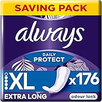 Always Dailies Long Plus Extra Protect Panty Liners, Pack of 48 ...