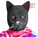 CreepyParty Persian Cat Mask Latex Realistic Animal Full Head Masks for ...