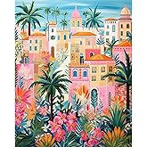 YALKIN Malen Nach Zahlen Erwachsene, Paint by Numbers Malen Nach Zahlen, DIY Landschaft mit ...