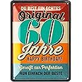 Amazon.de: LANOLU Blechschild 60 Schild Geburtstag - 60er Schild ...