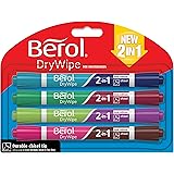 Berol Dry Wipe Bullet Tip Whiteboard Marker - Assorted Colours (Pack of ...