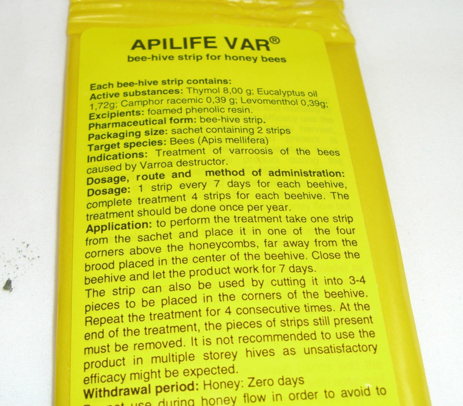 € 35.90 Simon The Beekeeper APILIFE VAR - Trattamento per varroa delle ...