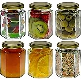 Nutley's 280ml Square Clear Glass Jam Jar with Screw-Top Lid - Black ...