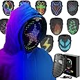 megoo Led Mask with Gesture Transforming Face,Led Cool Digital Light Up ...