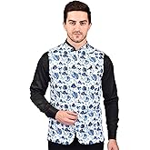 Buy PRINTINDIA Men's Printed Cotton Blend Soft Finish Sleeveless Nehru ...