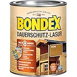 Bondex Dauerschutz Lasur Eiche hell 2,5 L für 32 m² | Hoher Wetter- und UV-Schutz bis zu 8 Jahre ...