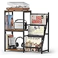 Record Player Stand - 3 Tier End Table with Vinyl Record Storage for ...