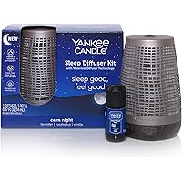 Yankee Candle Sleep Diffuser Starter Kit | Silver | Peaceful Dreams ...