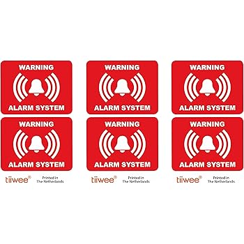 Alarm warning sign - 150 x 200 mm (8 x 4 inches) Burglar alarm sign ...