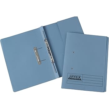 Rexel Jiffex Foolscap Transfer File with Pocket - Blue (Pack of 25 ...