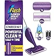 Flash Power Spray Mop Floor Cleaner Starter Kit (1 Washable + 17 ...