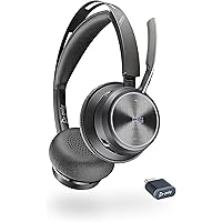 POLY (Plantronics + Polycom,Voyager Focus 2 Uc USB-A Headset Bluetooth ...