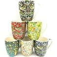 Heron Cross Pottery "Abbeydale Collection" Set of 6 Aspen China Mugs in ...