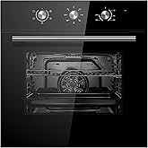Cookology COF605BK 60cm 65 Litre Capacity, Installed Built In Electric ...