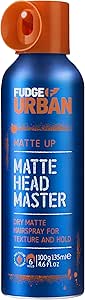 Fudge Urban Texturising Hair Spray for Men, Matte Headmaster Hairspray ...
