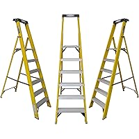 LADDERMAN Fiber 6 Step Platform FRP Self Supported Folding Type ...