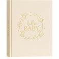 Lanpn Hello Baby Memory Book - Linen Hardcover Keepsake for New Parents ...