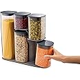 Joseph Joseph 5 piece Podium Airtight Kitchen Food Storage Jar ...