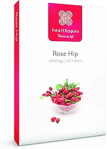 Healthspan Rose Hip 5,000mg | 120 Tablets | Added Vitamin C | High in ...