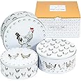 SPOTTED DOG GIFT COMPANY Cake Tin Storage Set of 3, Round Nesting Cake ...
