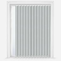 Vertical Blinds - Made to Measure - 89mm - Complete Blind - Dolphin Fabric- GREY (Up To 150cm ...