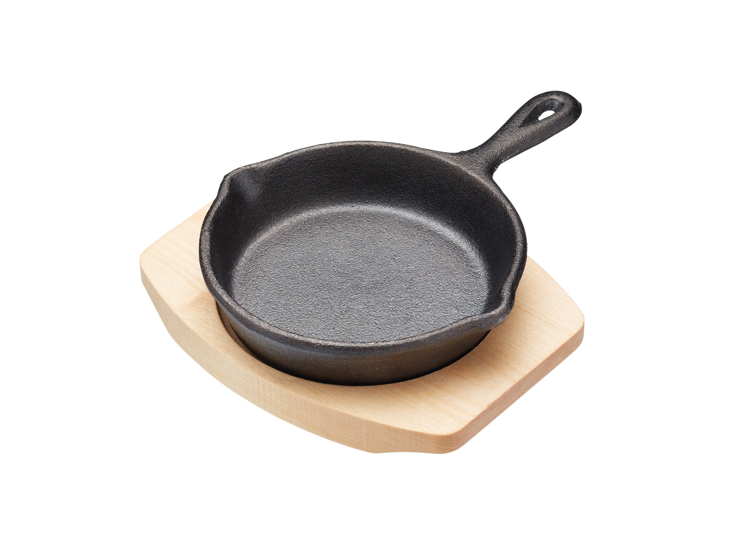 Master Class Artesa 11.5 cm Cast Iron Mini Sizzle Pan with Board ...