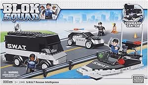 Mega Bloks Blok Squad SWAT Buildable Rescue Intellligence Playset ...