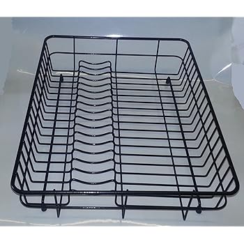 Large Black Plastic Coated Plate Dish Drainer and Cutlery Drainer ...