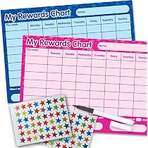 Reward Chart Behaviour A4 Blue Funky Monkey House