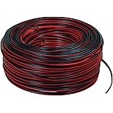 Electraline 10839 Cavo Hi-Fi 03VH-H per Altoparlanti, Sezione 2x0.75mm, 50 mt, Nero/Rosso ...