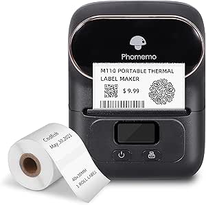 Phomemo M110 Portable Wireless Thermal Label Printer, Bluetooth Label ...