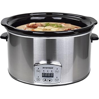 Amazon.de: Syntrox Germany 8, 0 Liter Digitaler Edelstahl Slow Cooker ...